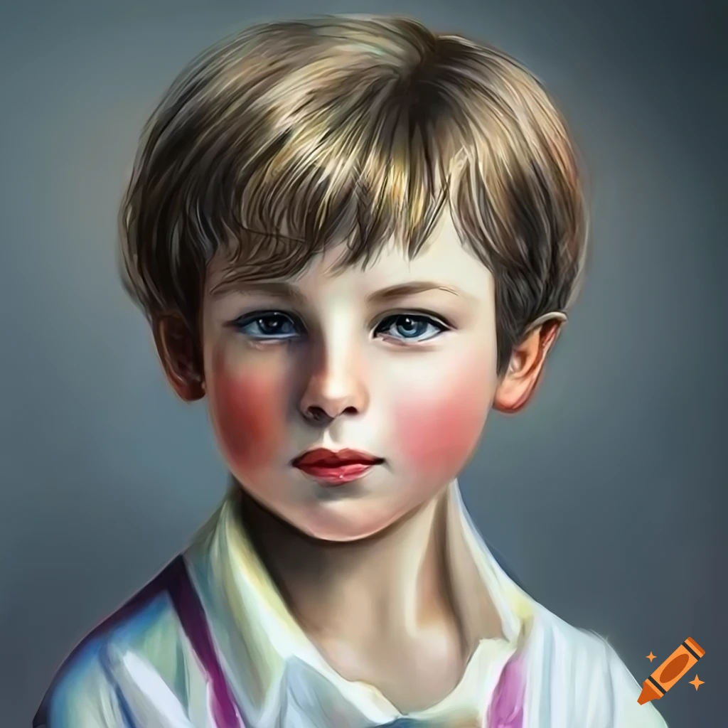 Victorian portrait of a boy in splendid clothes, beautifully drawn, HD ...