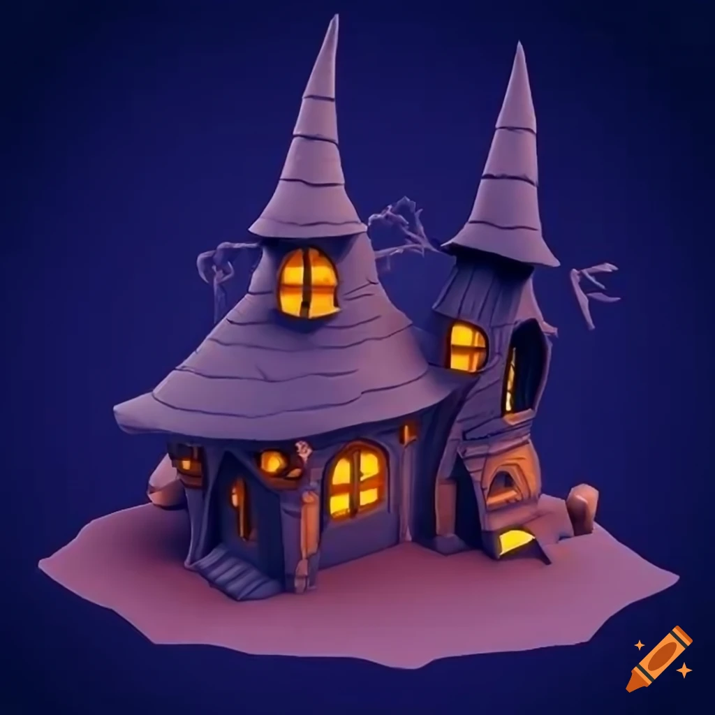 Witch house stylized on Craiyon