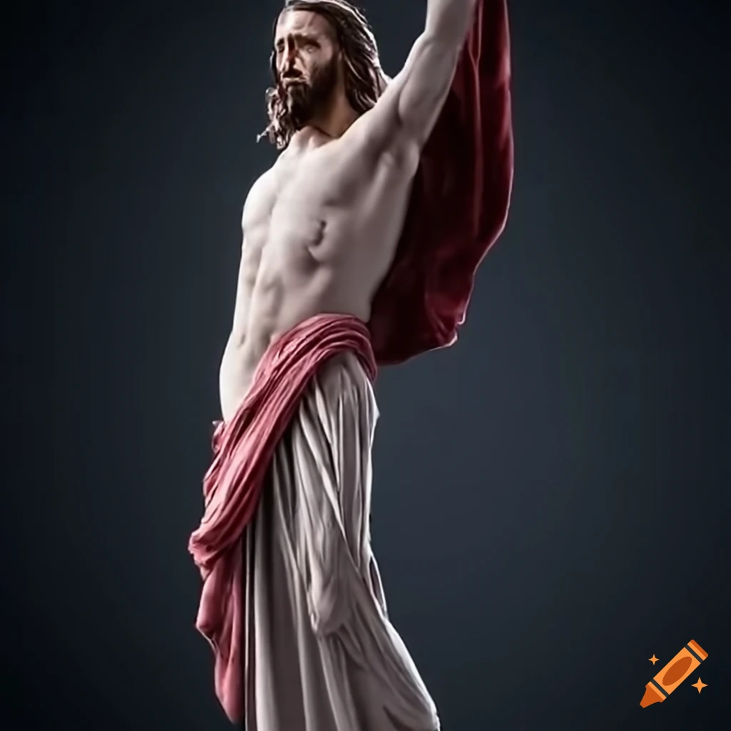 Lean jesus christ walking on top of water while doing the arnold pose ...