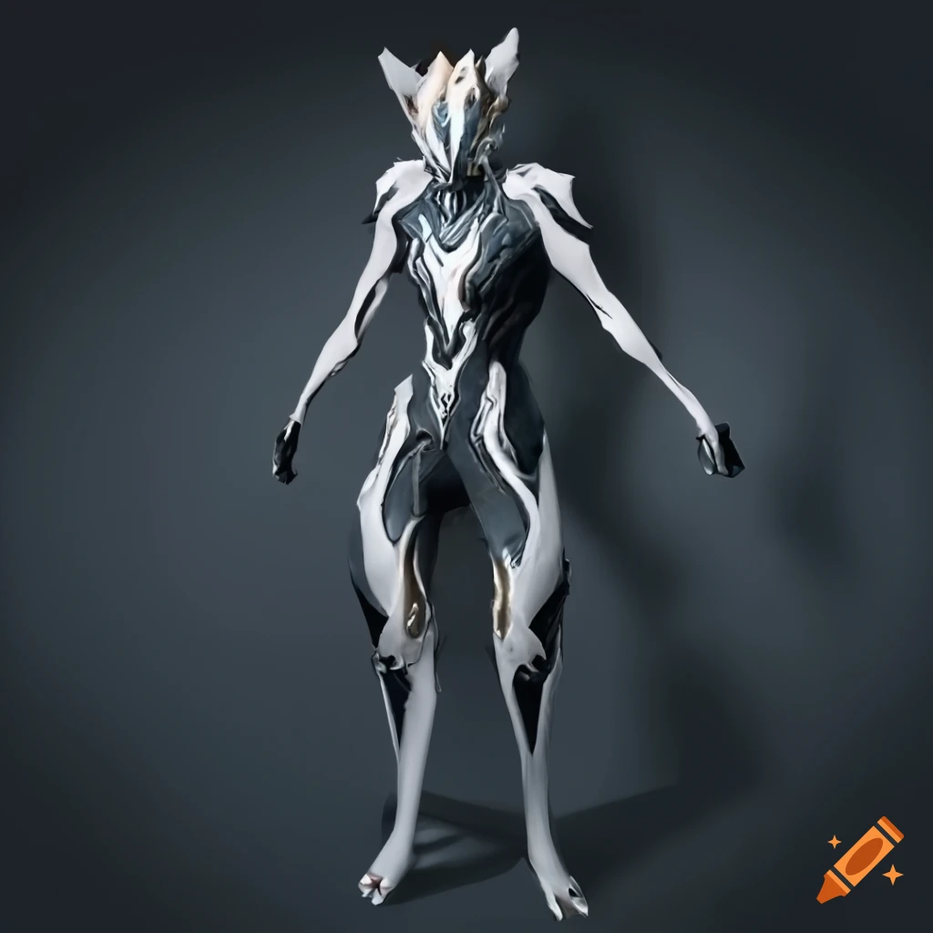 A full body realistic kitsune inspired warframe on Craiyon