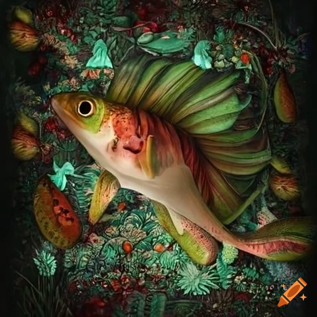 Marais surréaliste nénufars exotic and surreal floral garden habited by ...