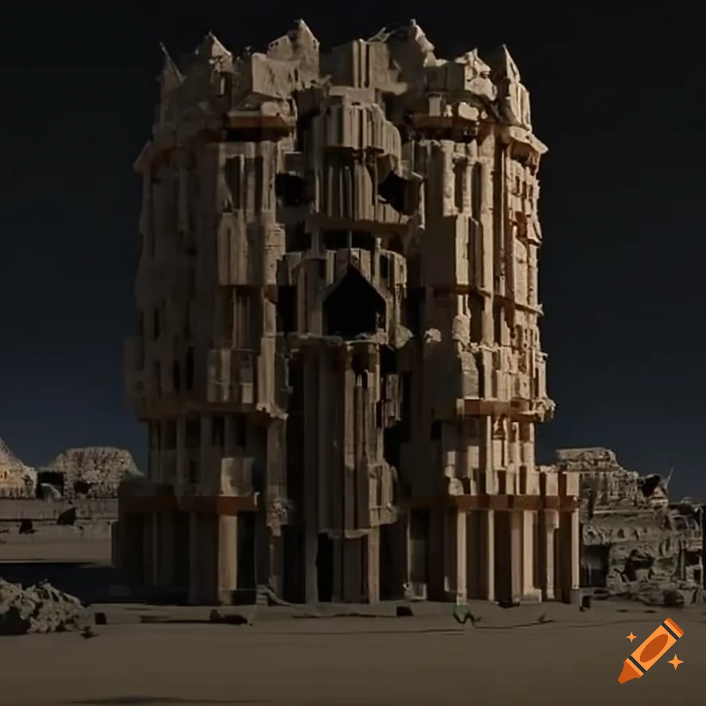 Gigantic anthill-type building