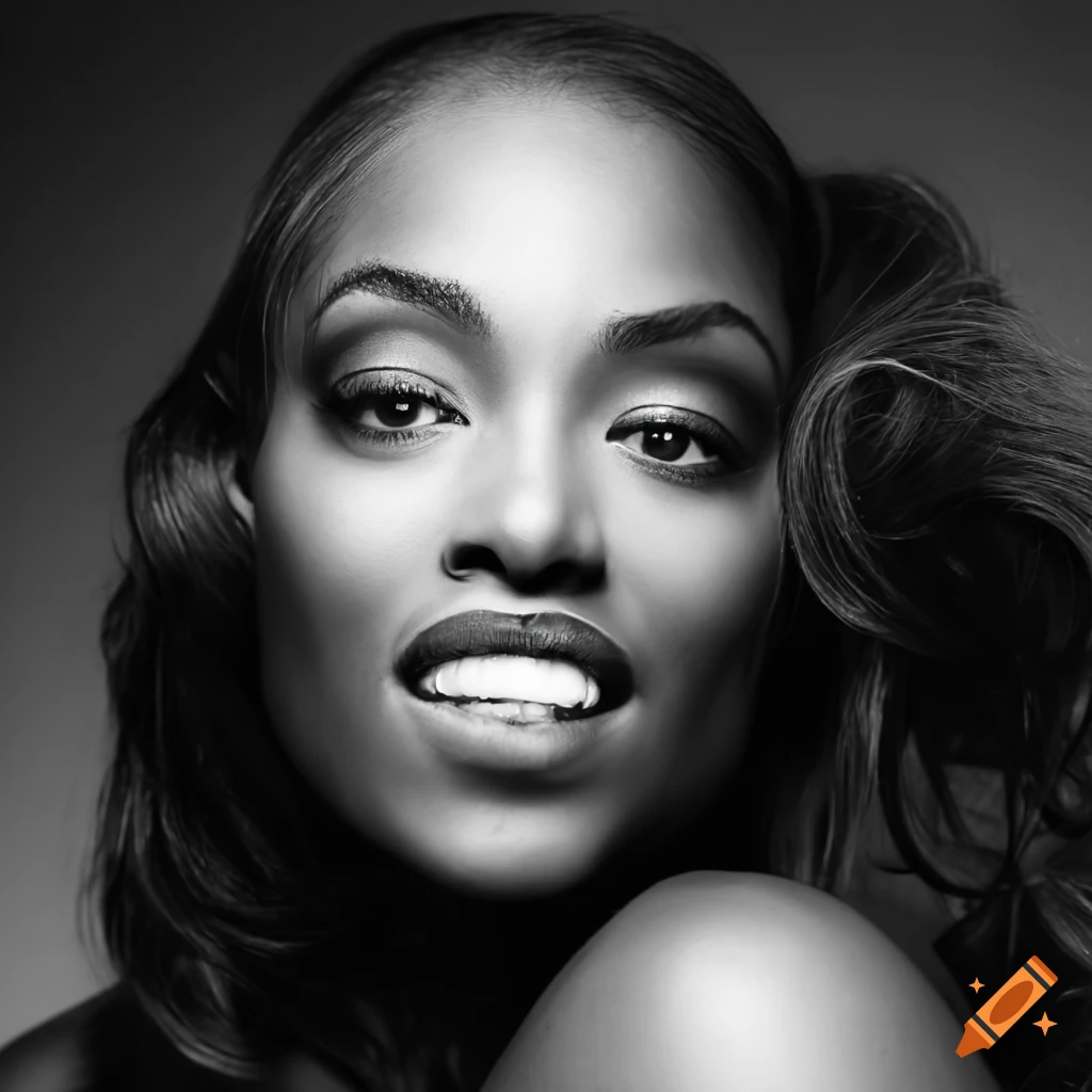 Actress "Kellita Smith", age 40, closeup face, boudoir portrait on Craiyon