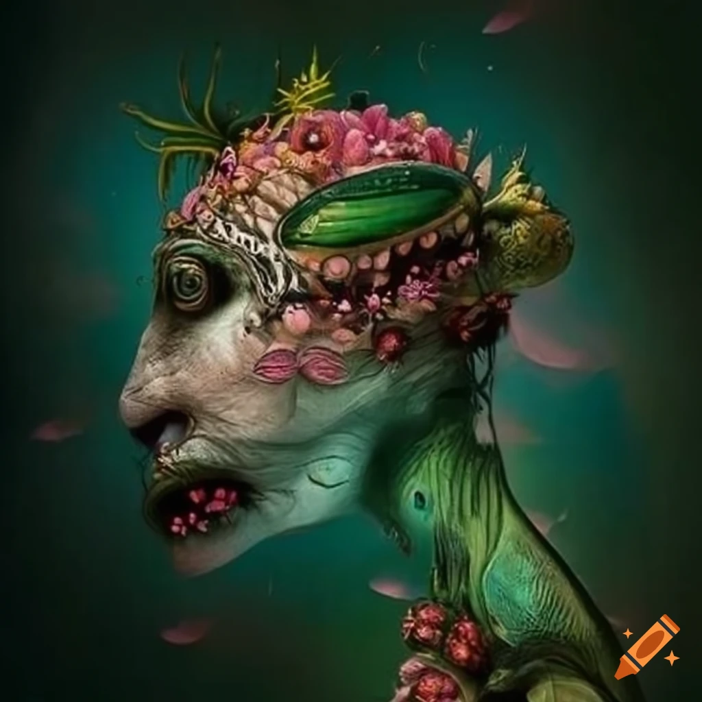 Marais surréaliste nénufars exotic and surreal floral garden habited by ...