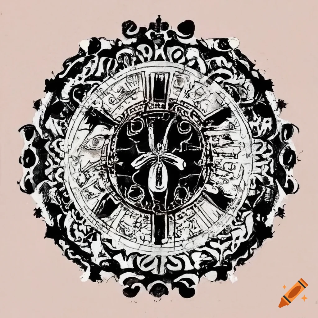 Sardinian civilization symbols tattoo on Craiyon