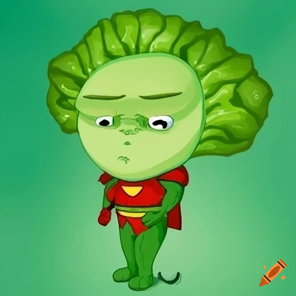 Cartoon Romaine Lettuce