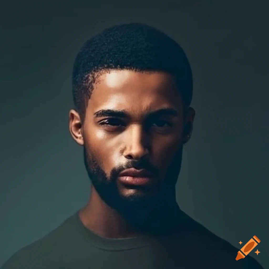 Handsome biracial man