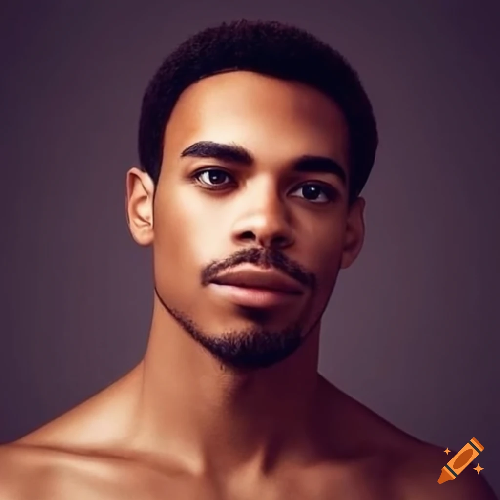 Handsome biracial man on Craiyon