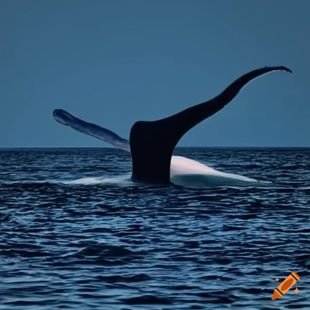A majestic whale ghost whale on Craiyon