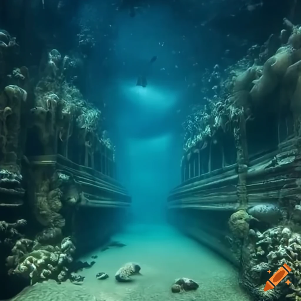Hidden underwater structures on Craiyon