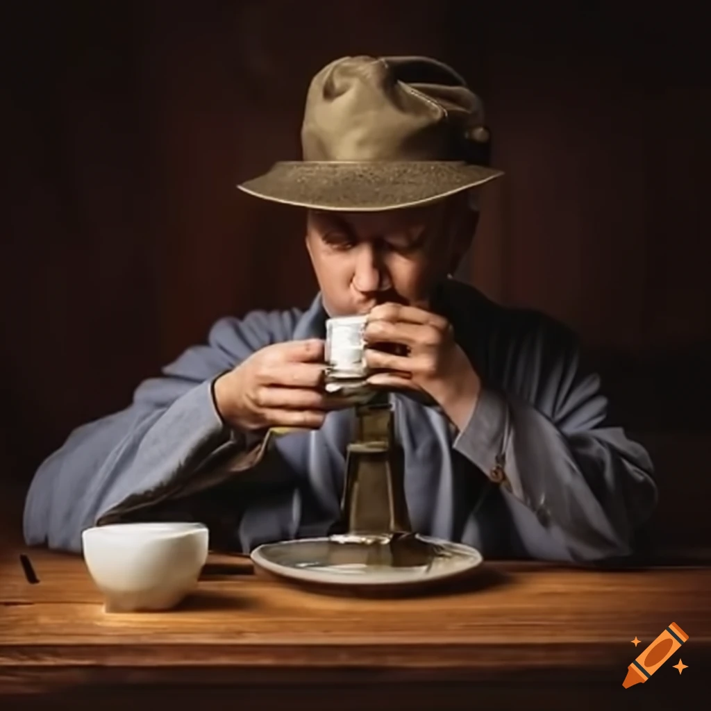 Detective apfelbaum drinking coffee