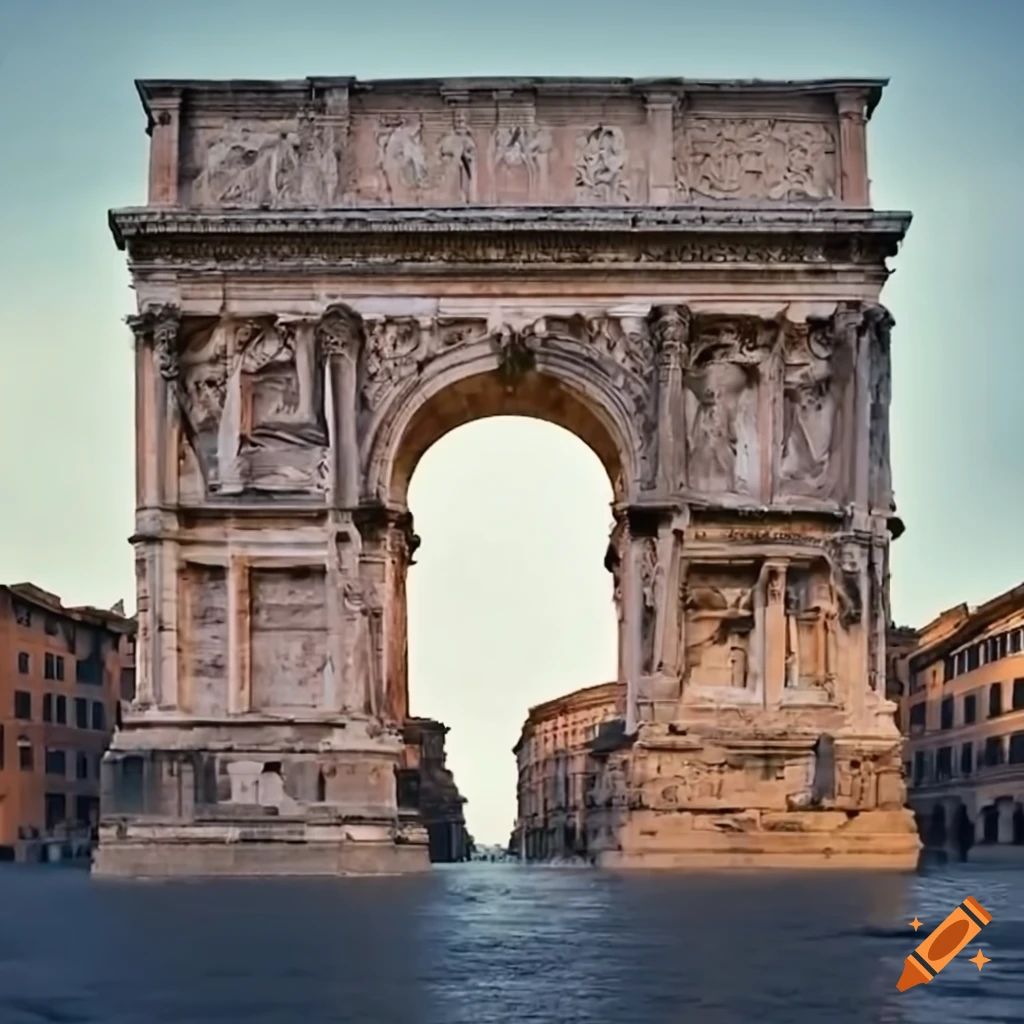 Ancient arch structure in rome
