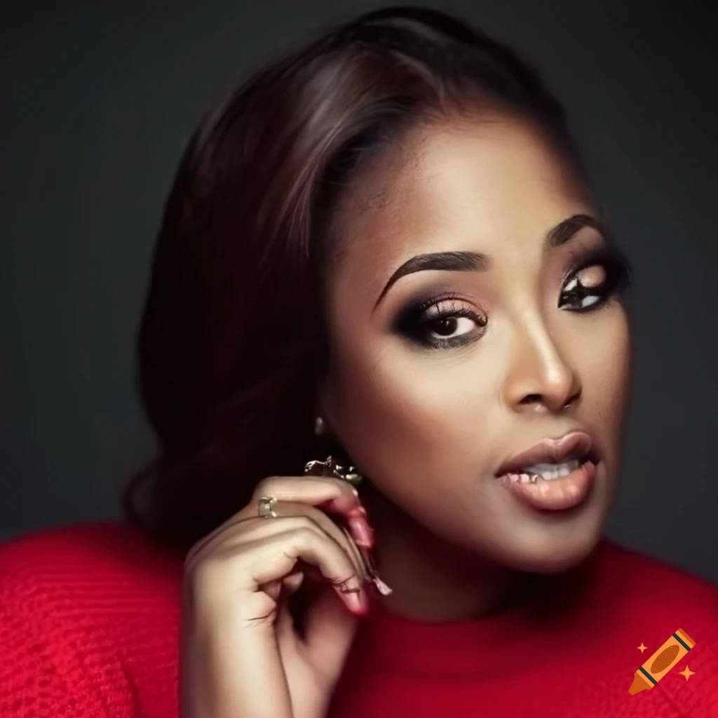 Actress "Kellita Smith", age 40, closeup face, boudoir portrait on Craiyon