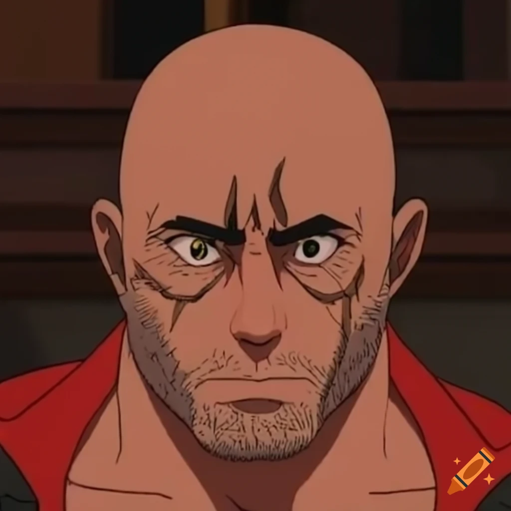 Joe rogan as an anime character with japanese flair on Craiyon