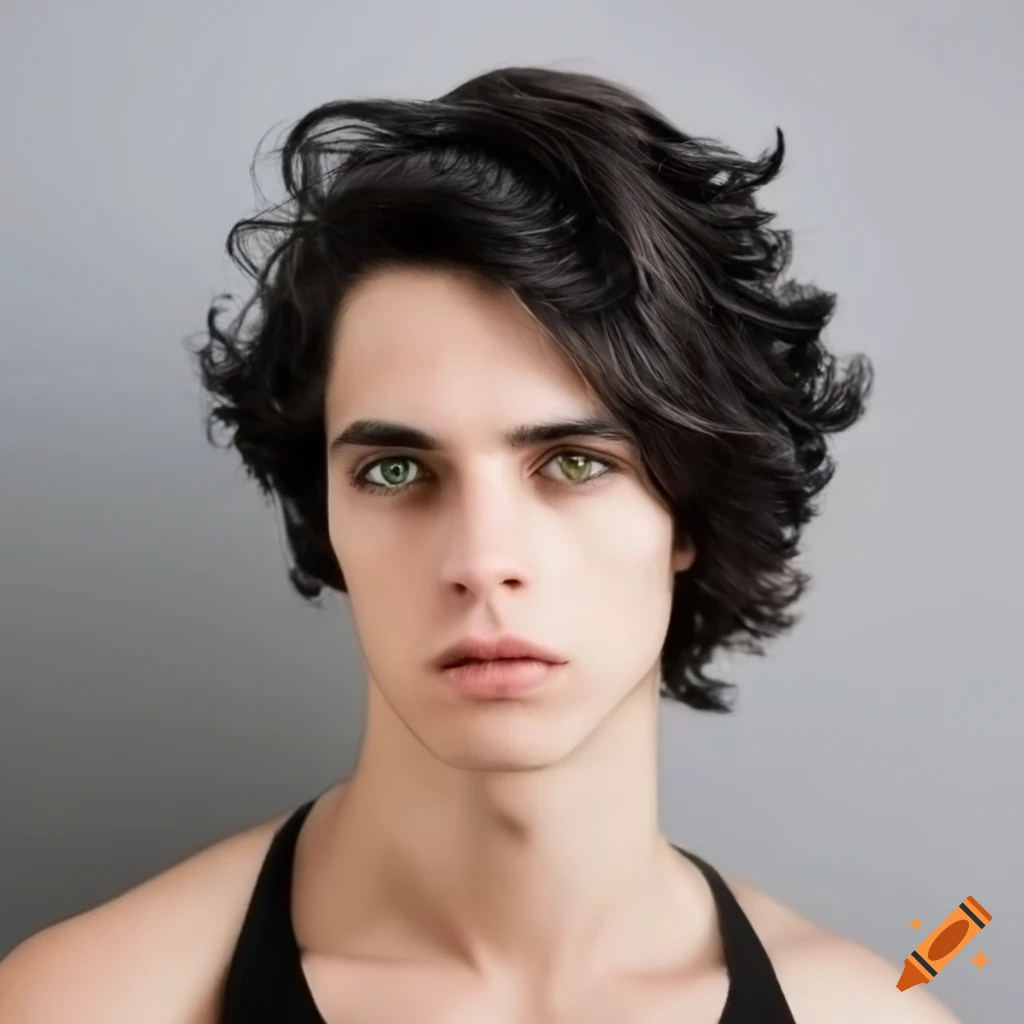 Jet Black Hair Male