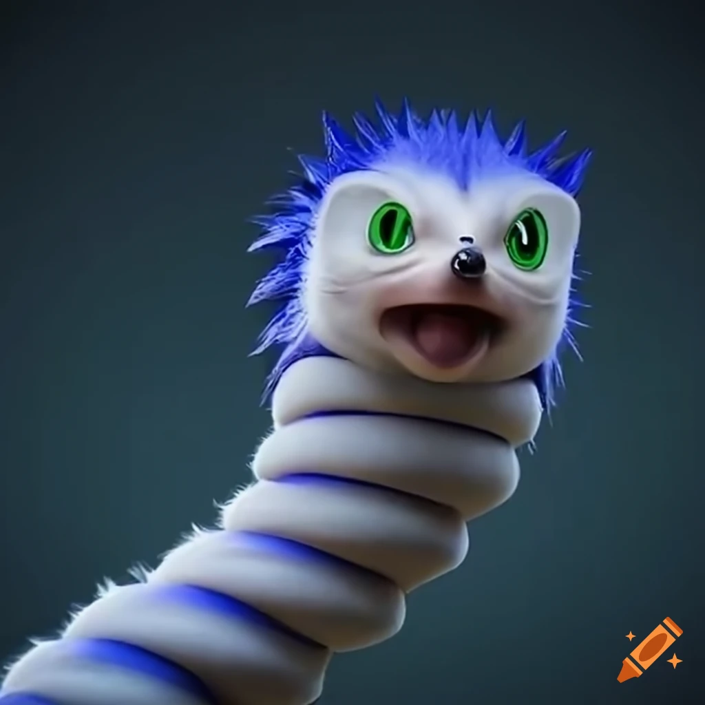 Sonic the hedgehog as a worm