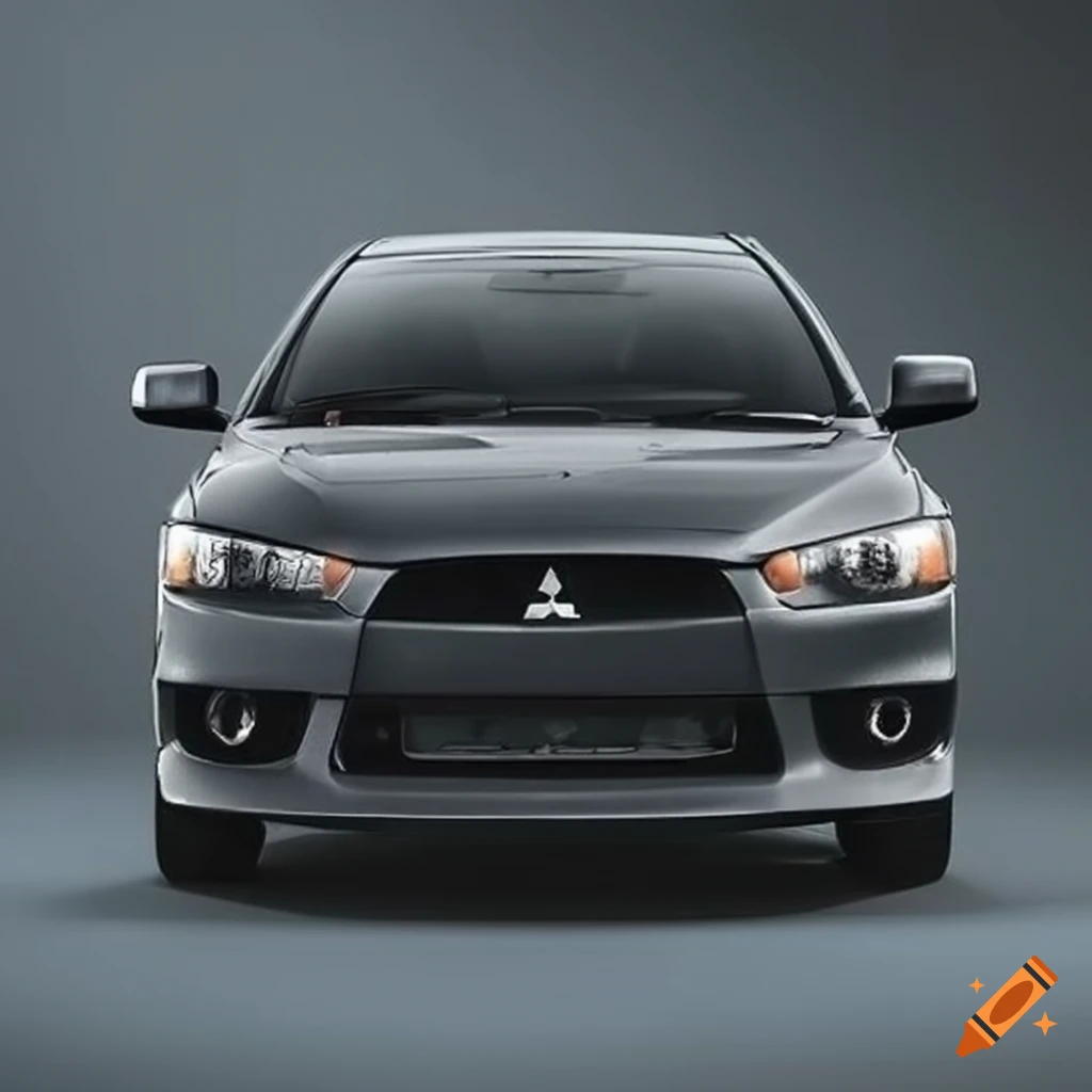 Mitsubishi lancer 10 dark gray on Craiyon