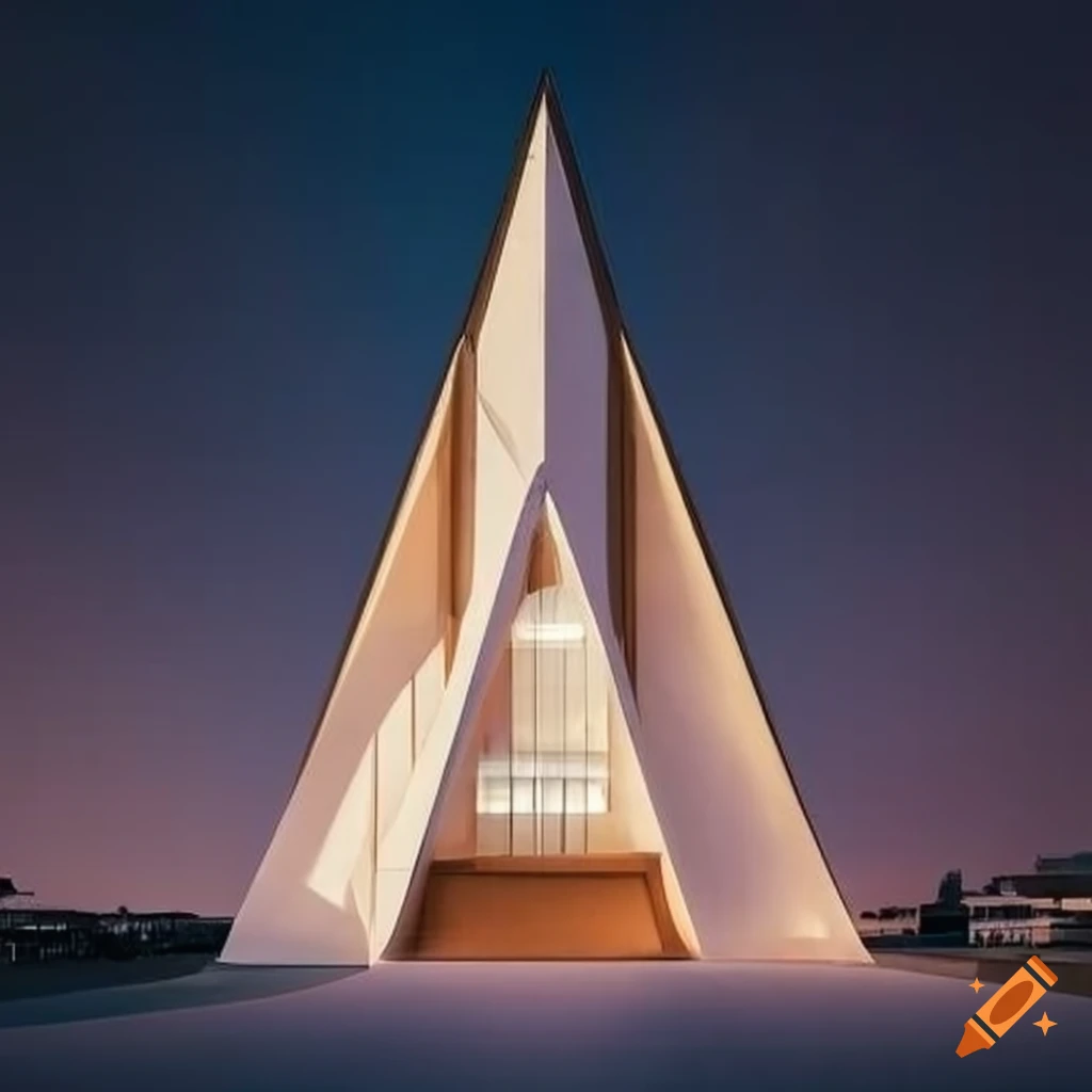 A contemporary church on Jupiter with sleek design and futuristic ...