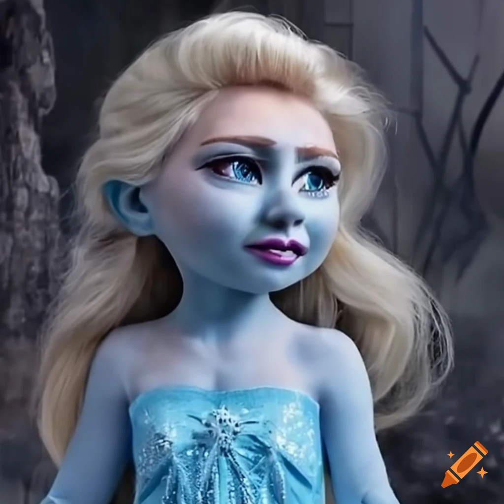 Elsa Smurfette Real Life Super Detailed Enhanced On Craiyon