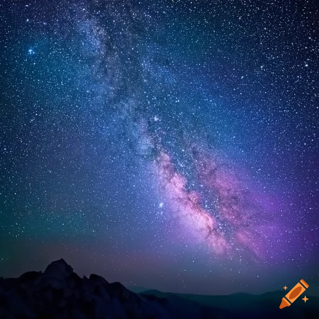 A mesmerizing starry night sky filled with wisdom and wonder