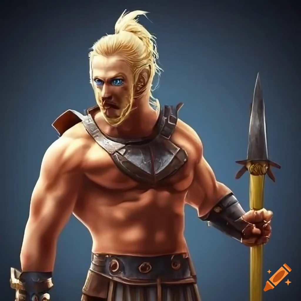 Human gladiator, strong fighter, powerful, versatile heritage, called ...