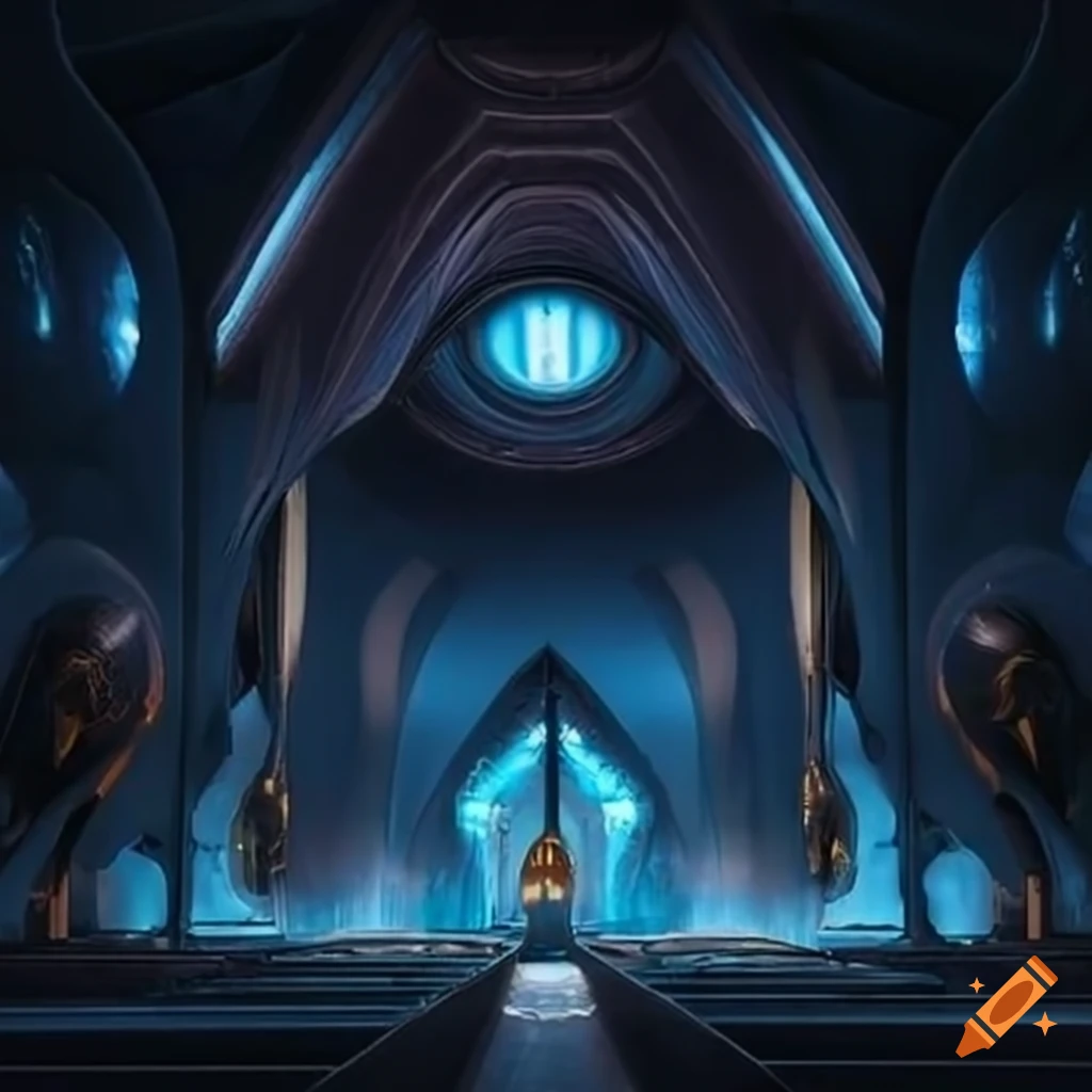 A stunning sci-fi church on an alien world