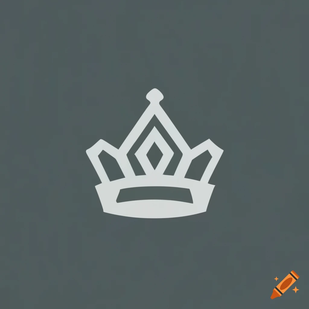 Monochrome, clean, sharp, Vector, minimalistic, esports crown logo on ...