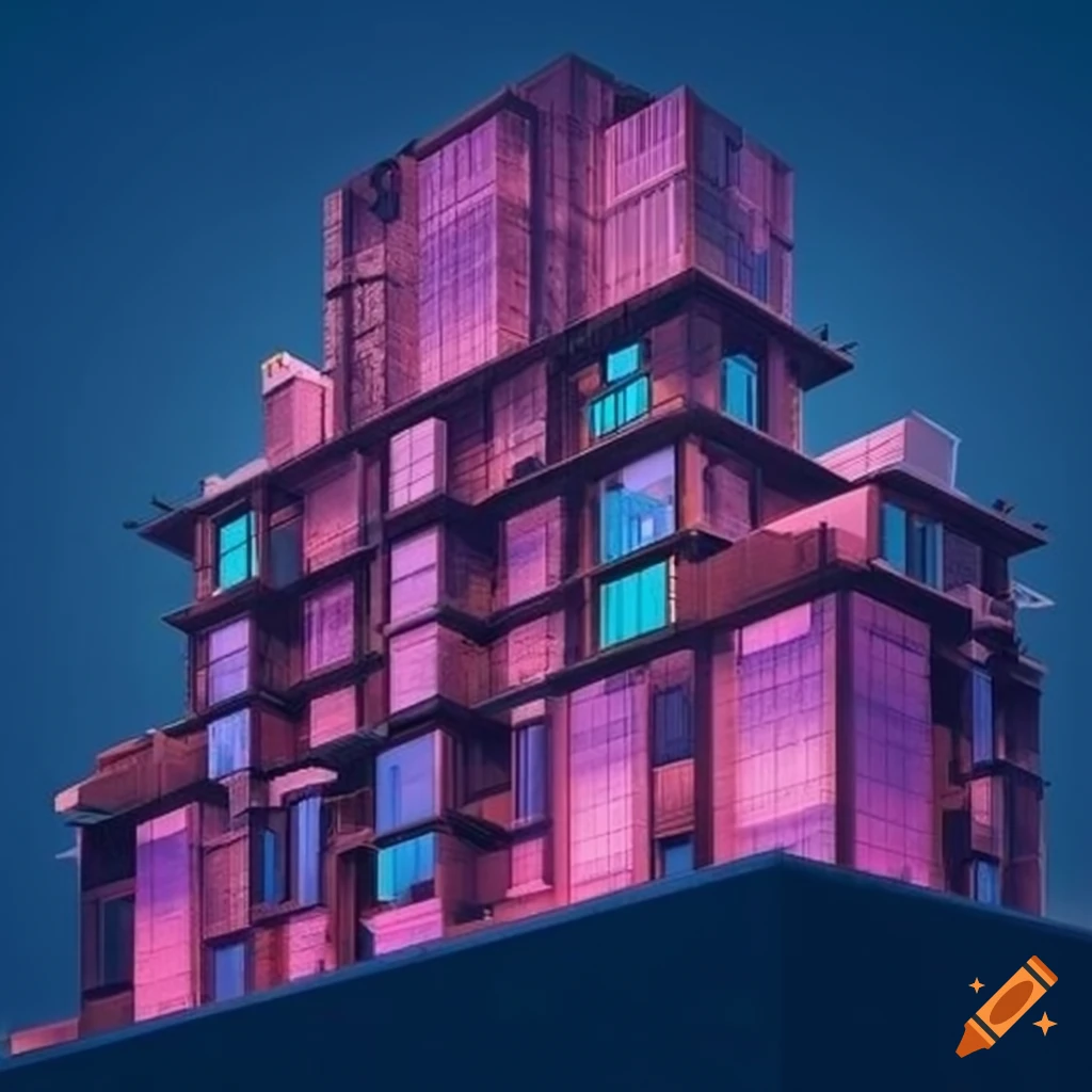 Skyblock architecture on Craiyon