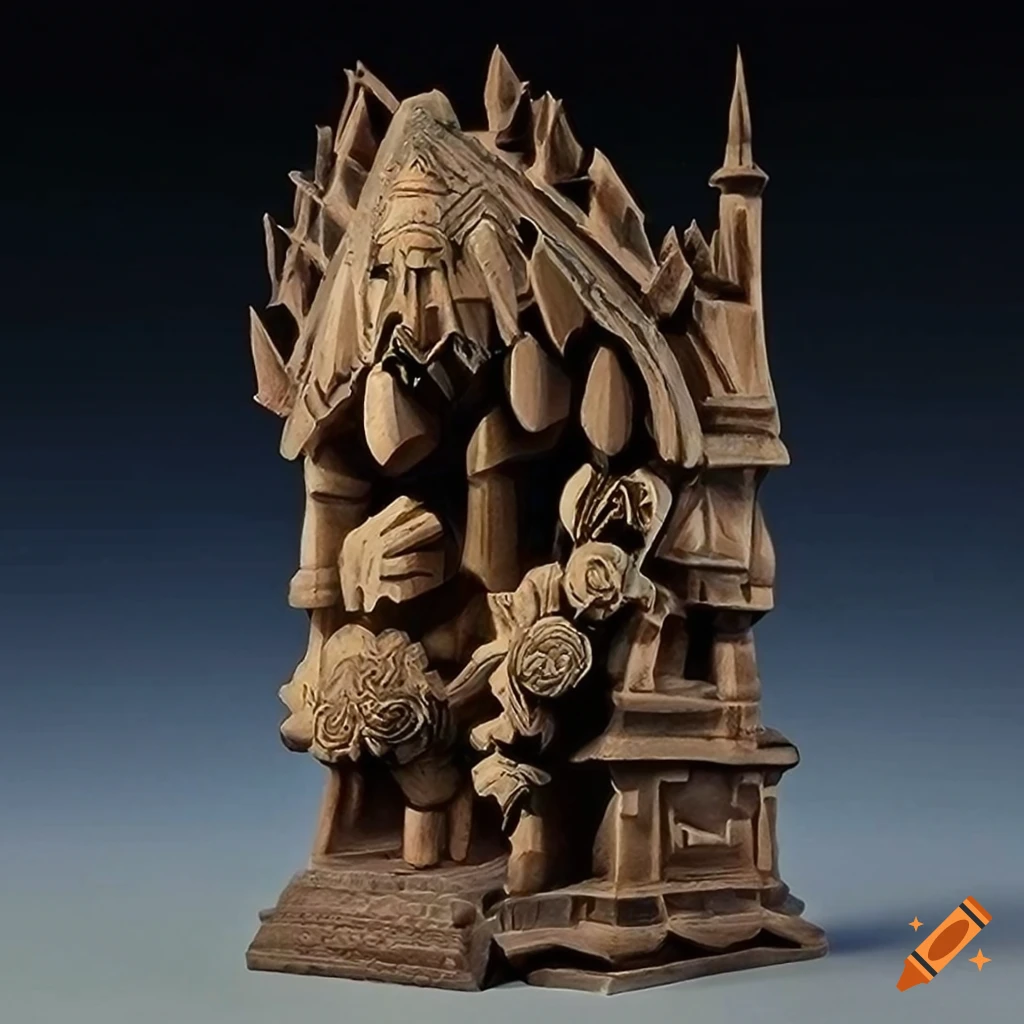 ‘Architectural Stave carving’-Style, Zelda game sculpture, stunning ...