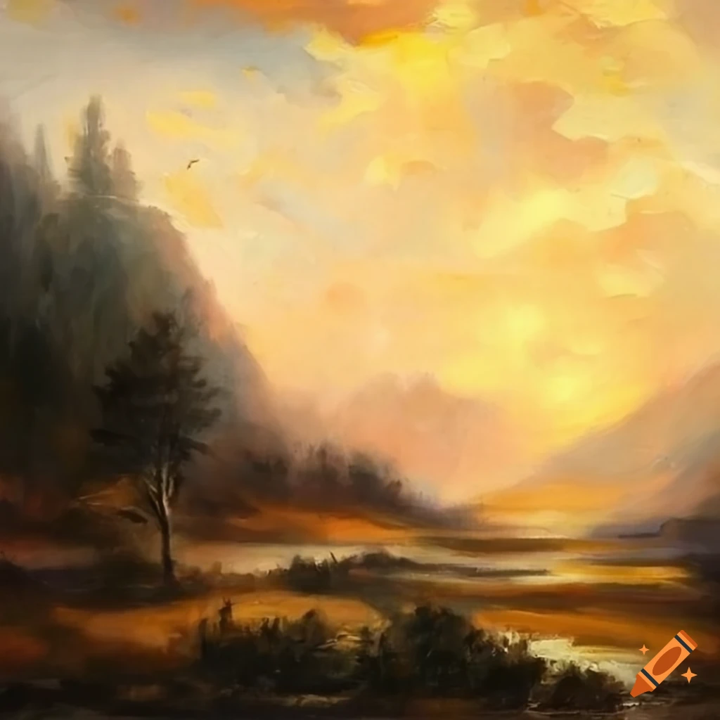 Oil painting landscape