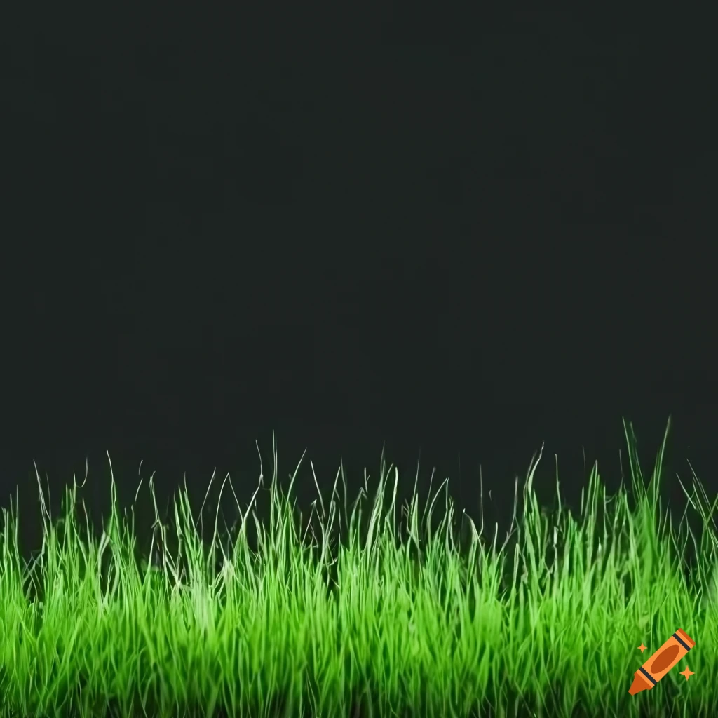 Grass on black background on Craiyon