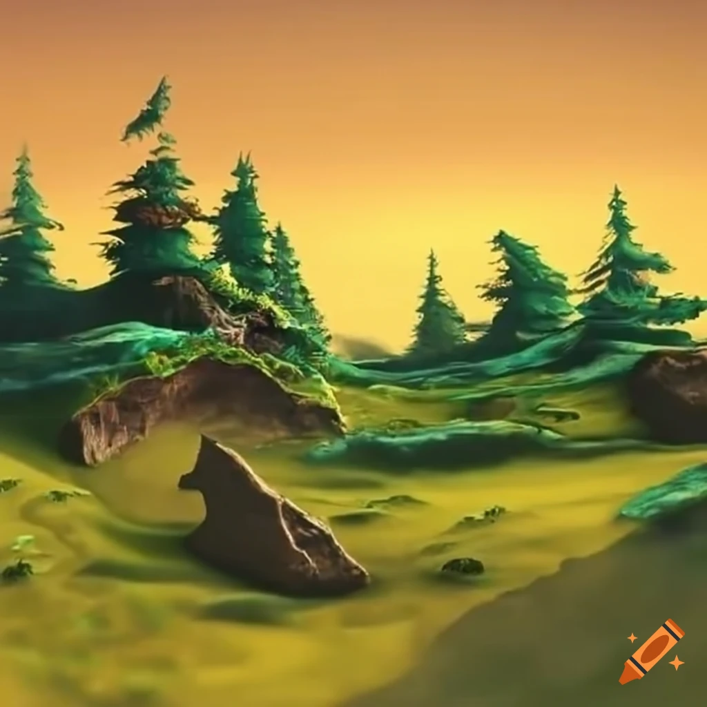 Familiar ground-level terrain on Craiyon