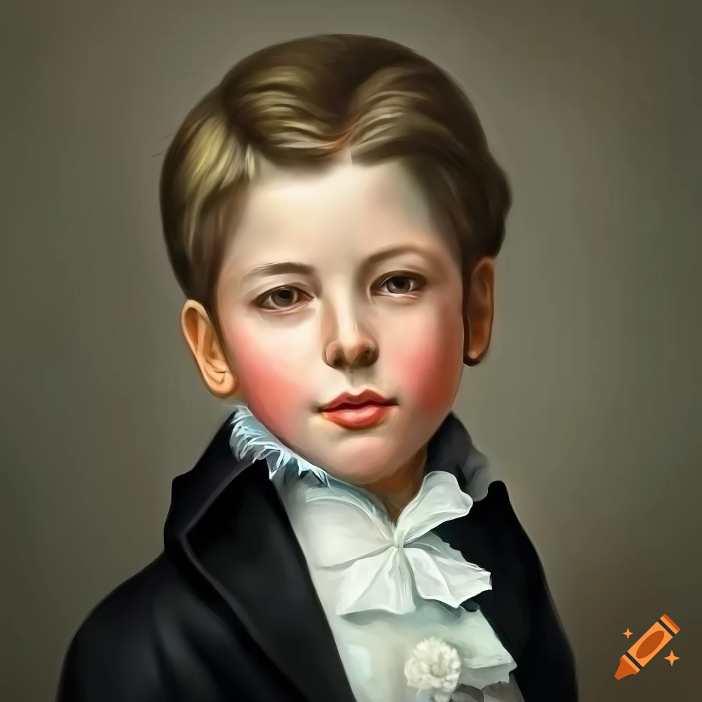 Victorian portrait of a boy in splendid clothes, beautifully drawn, HD ...