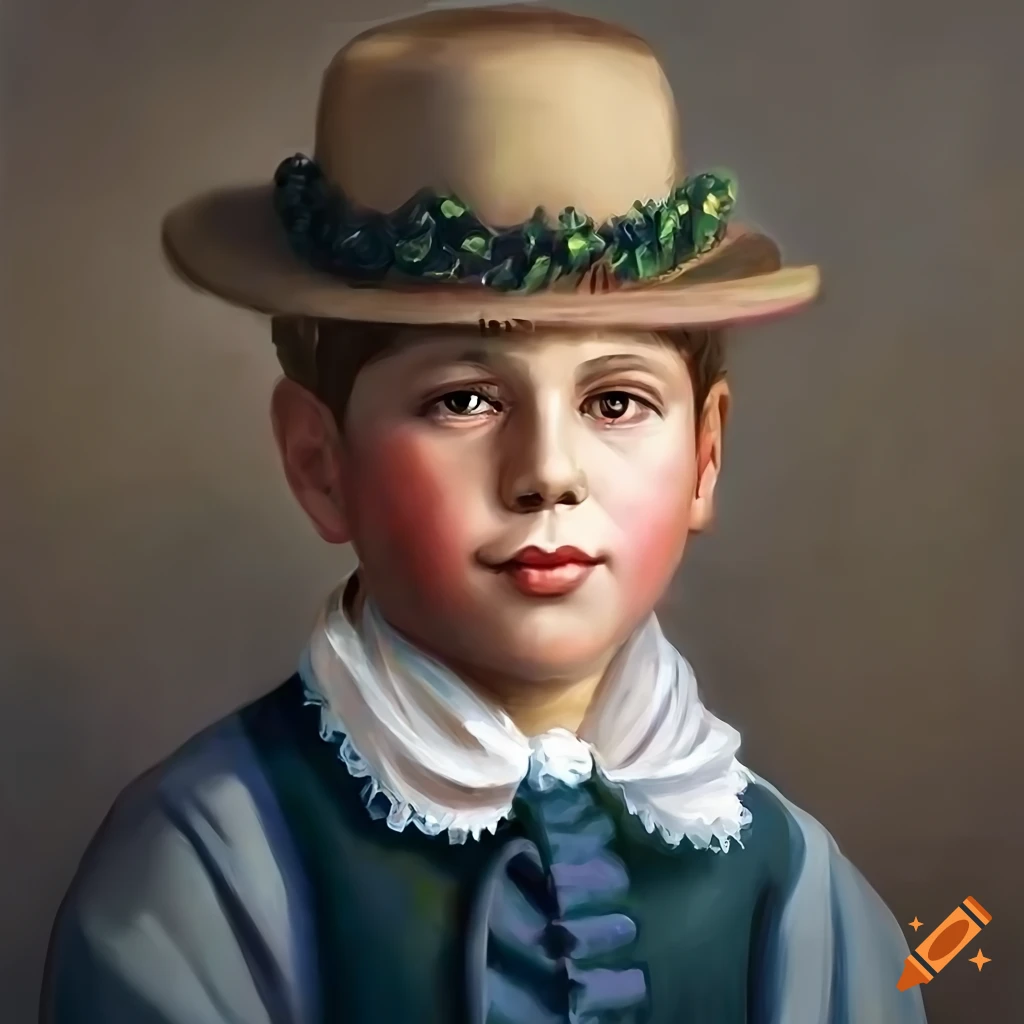 Victorian portrait of a boy in splendid clothes, beautifully drawn, hd ...