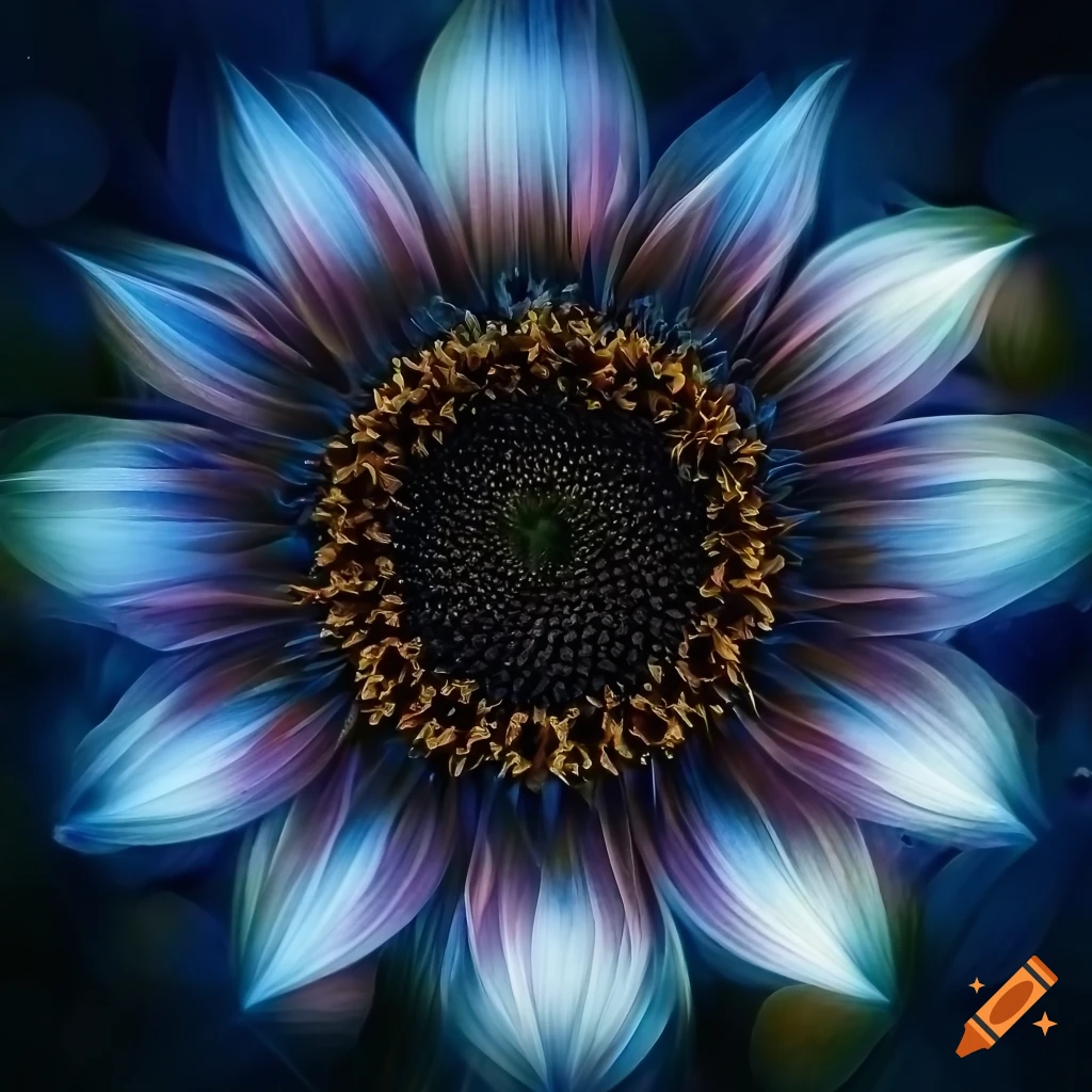 A alien sunflower species, not existing, created by the Craiyon-AI ...