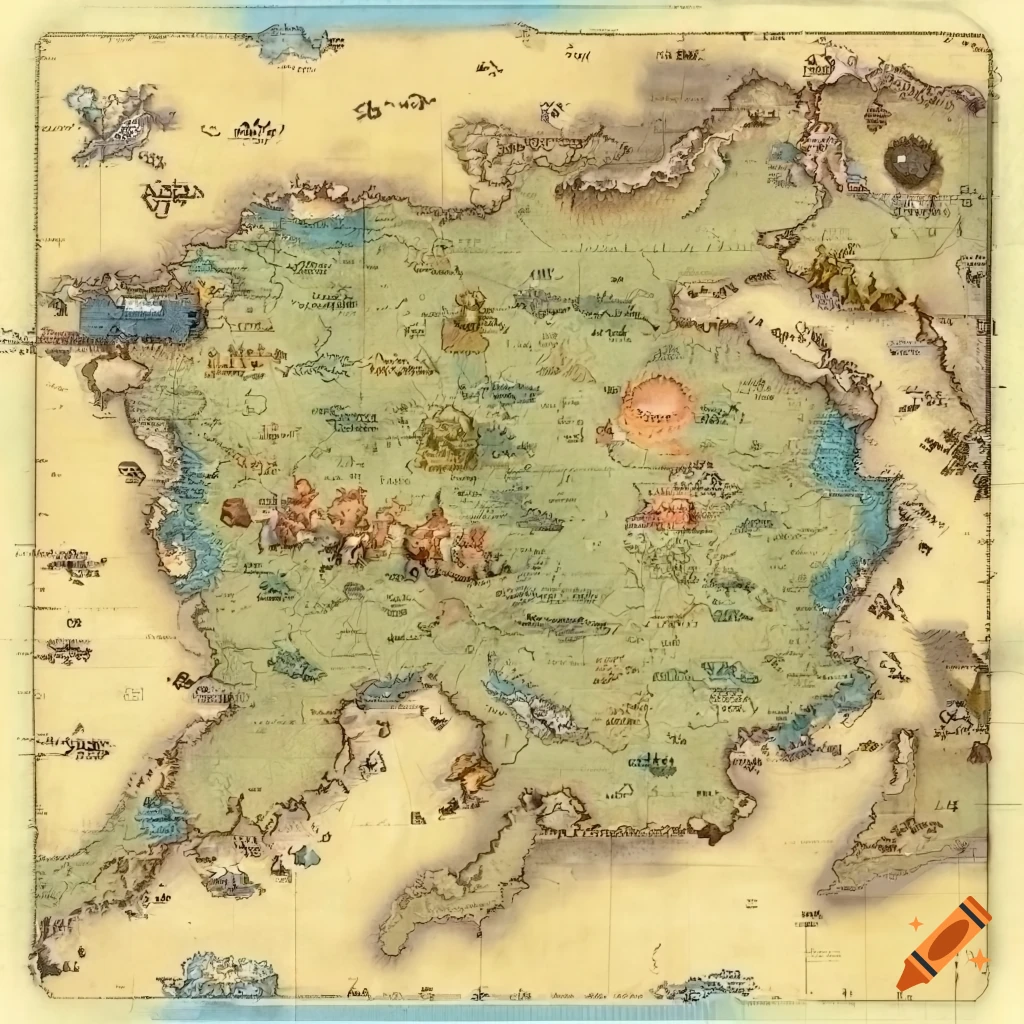 Classic adventure maps on Craiyon