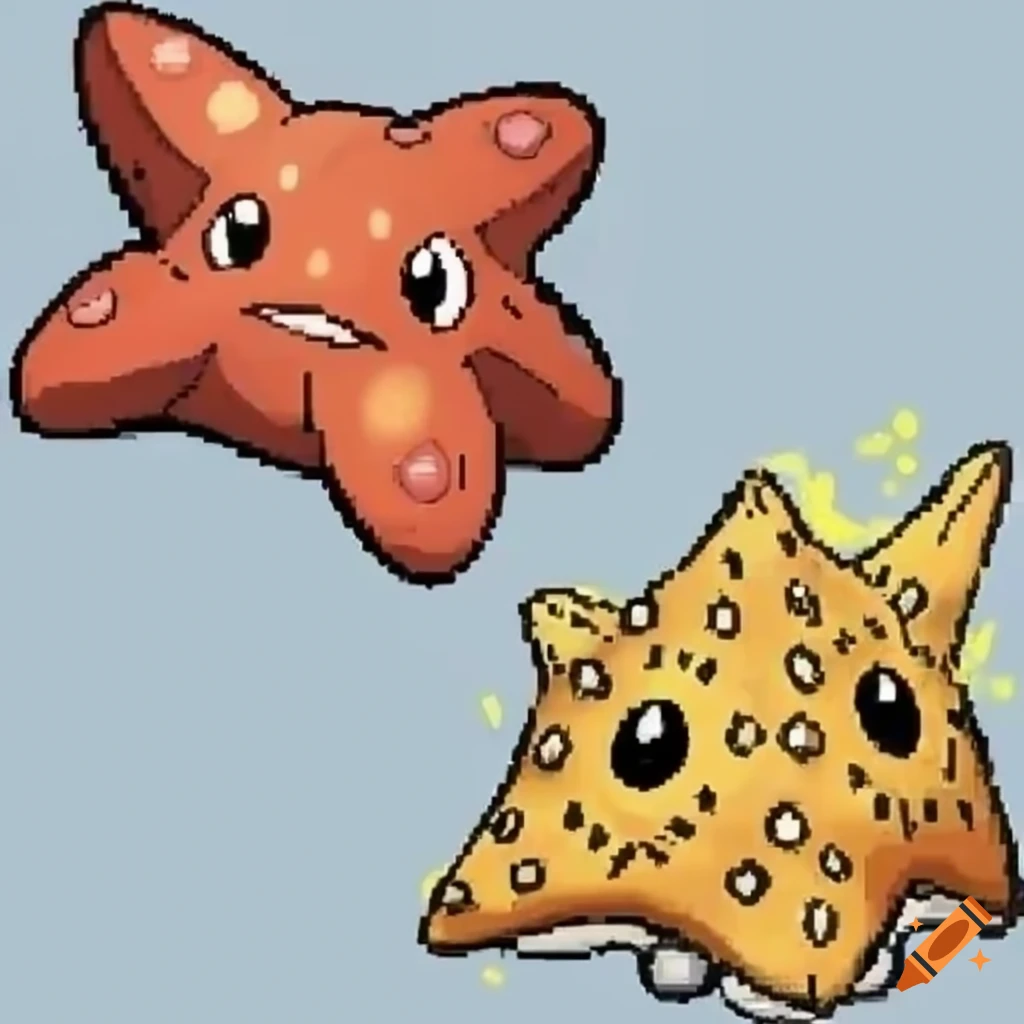 Starfish pokemon digimon talented artist on Craiyon