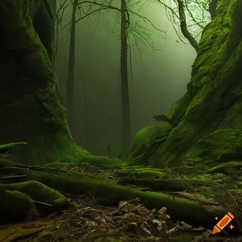 Underground forest on Craiyon