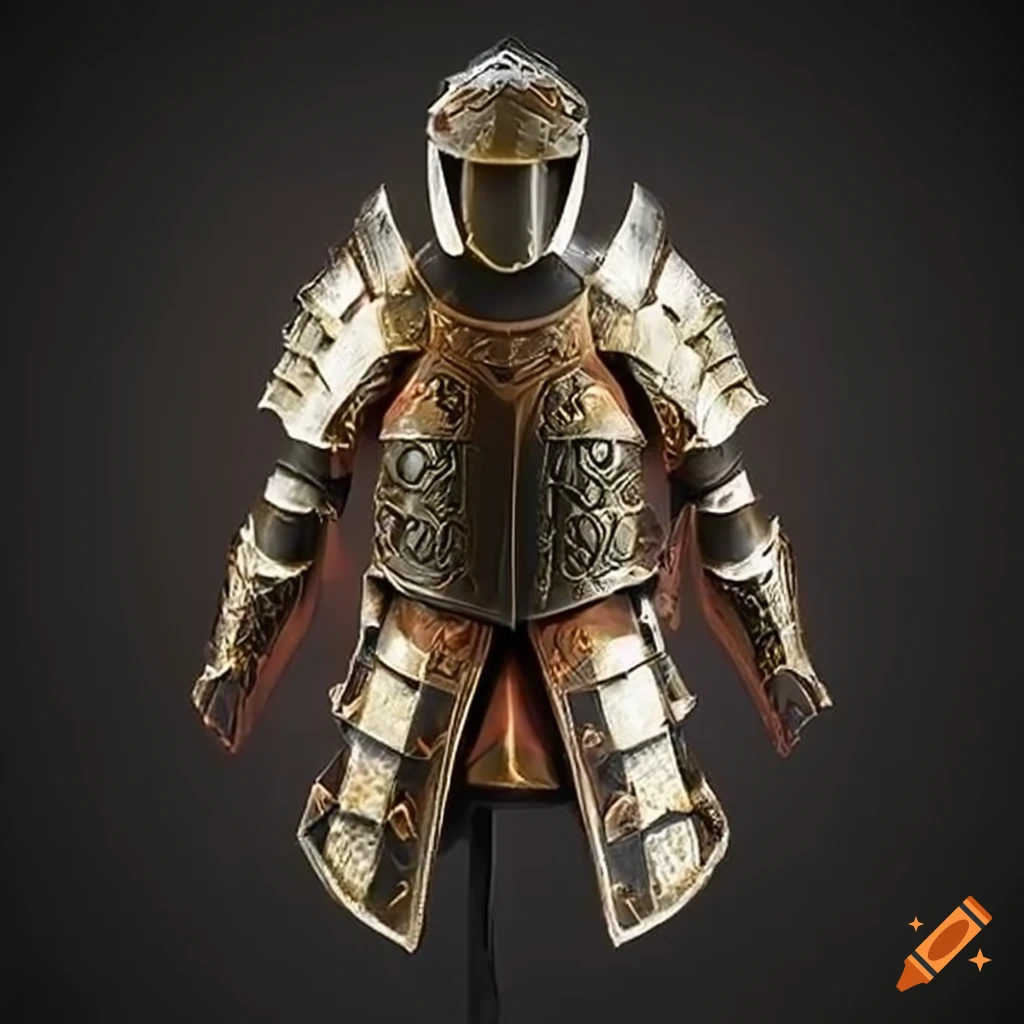 High-tech armor inspired by roman design with led lights