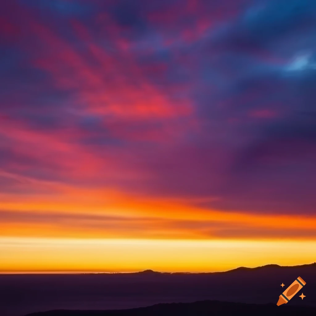 Landscape photograph of sunset