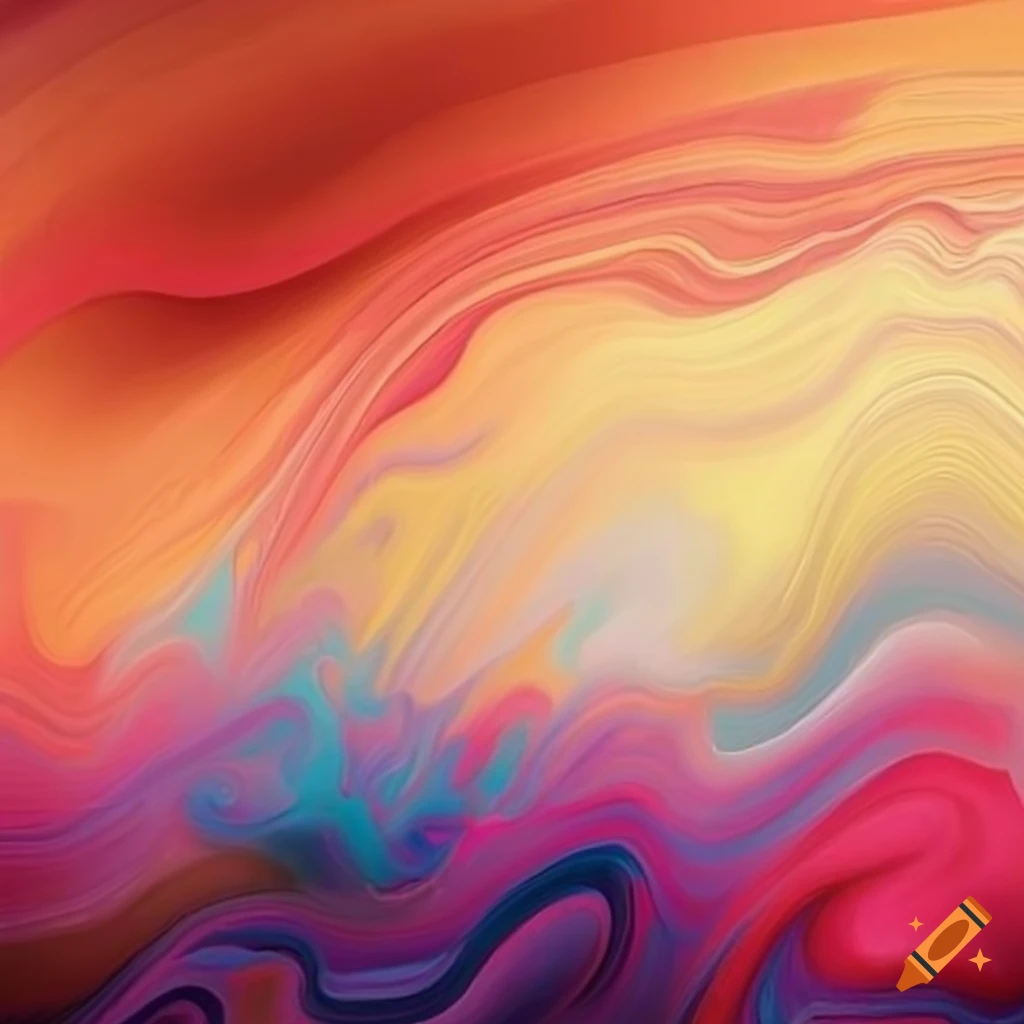 Abstract art: a serene landscape with swirling patterns in cool tones ...