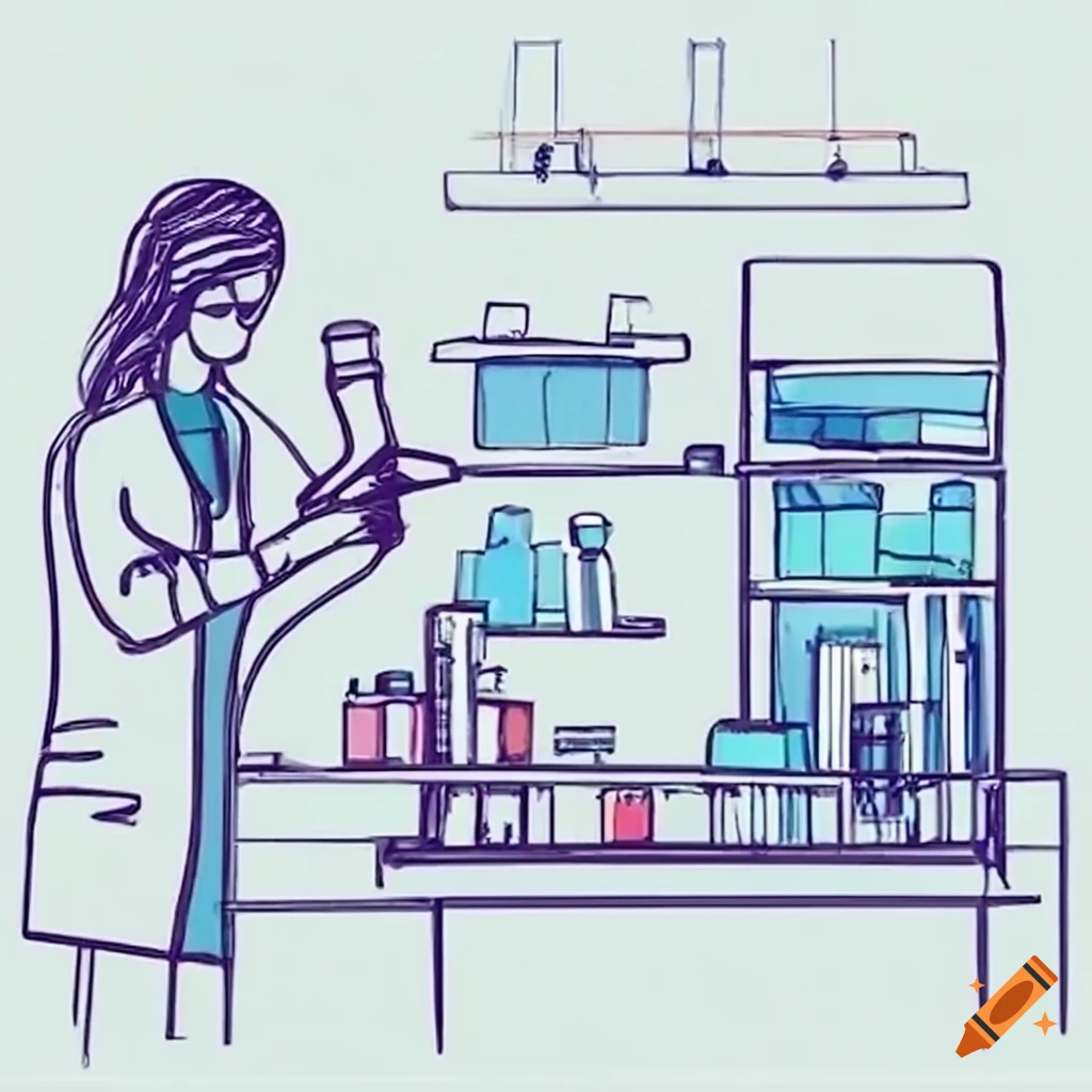 Medical professional examining microscope slides in laboratory