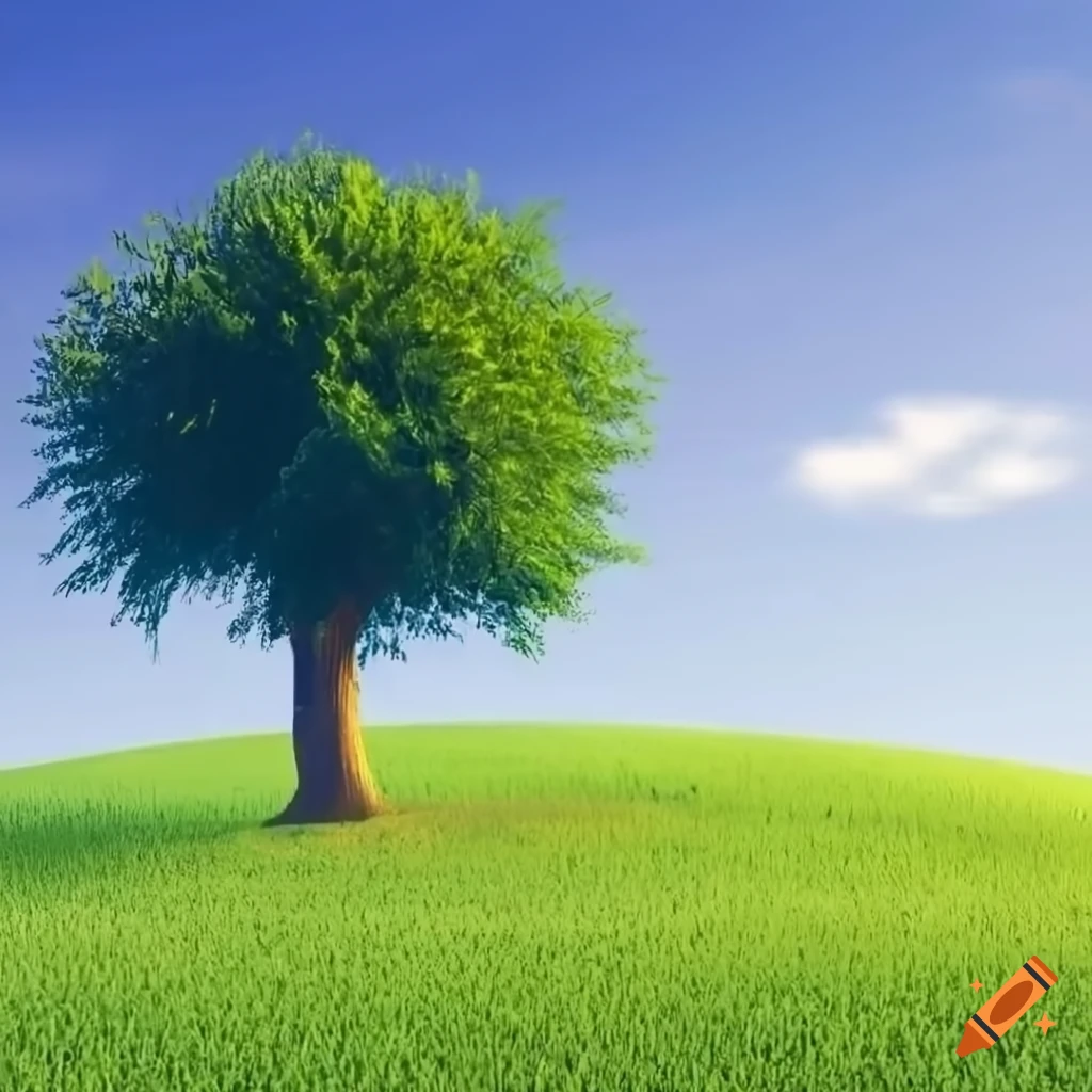 Grasslands with a tree