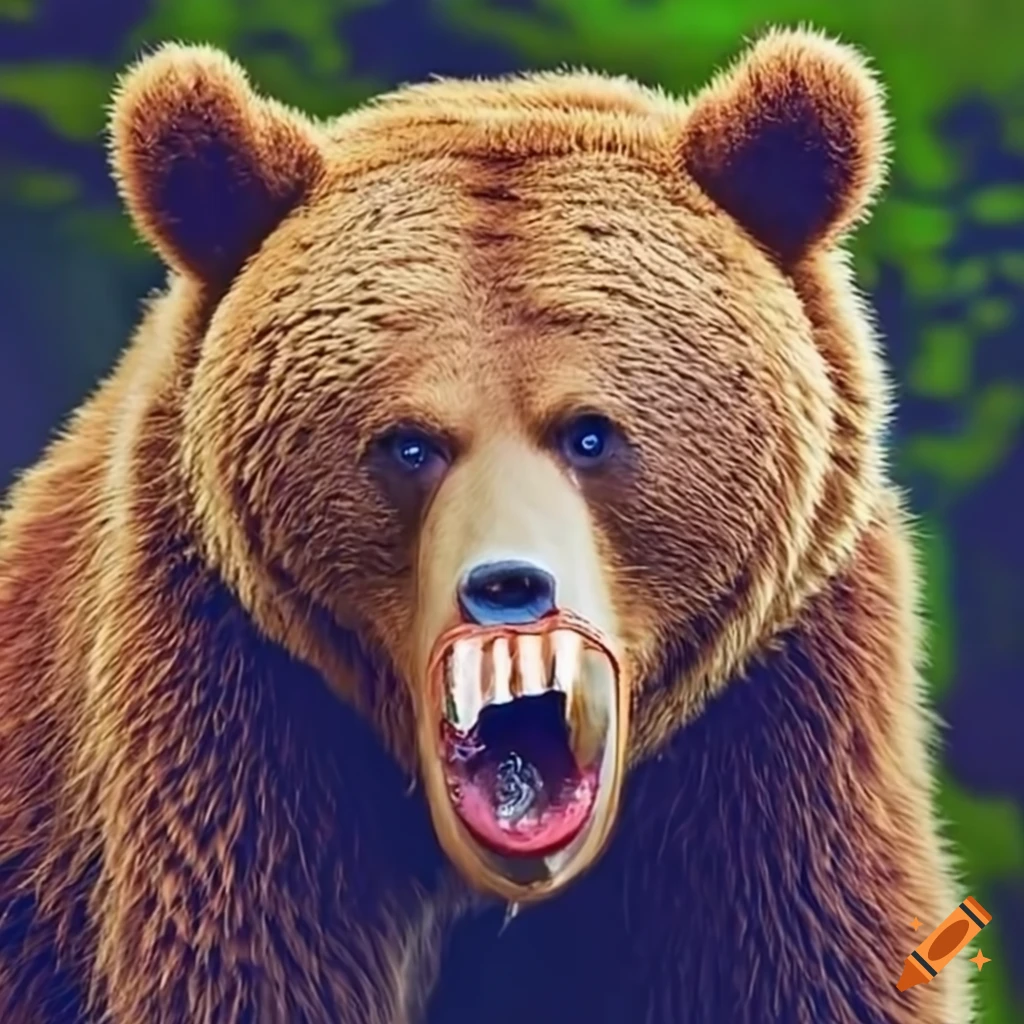 A bear eating honey on Craiyon