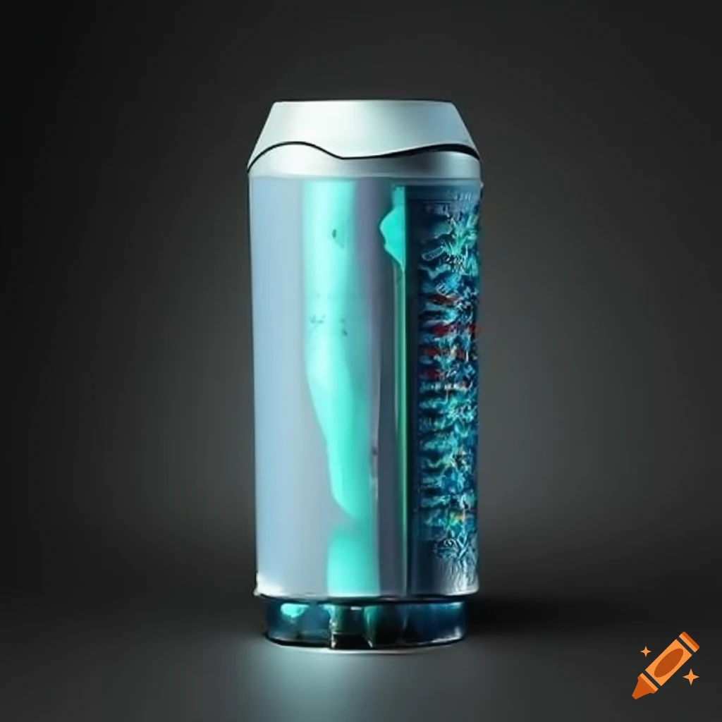 Futuristic russian drinks can on Craiyon