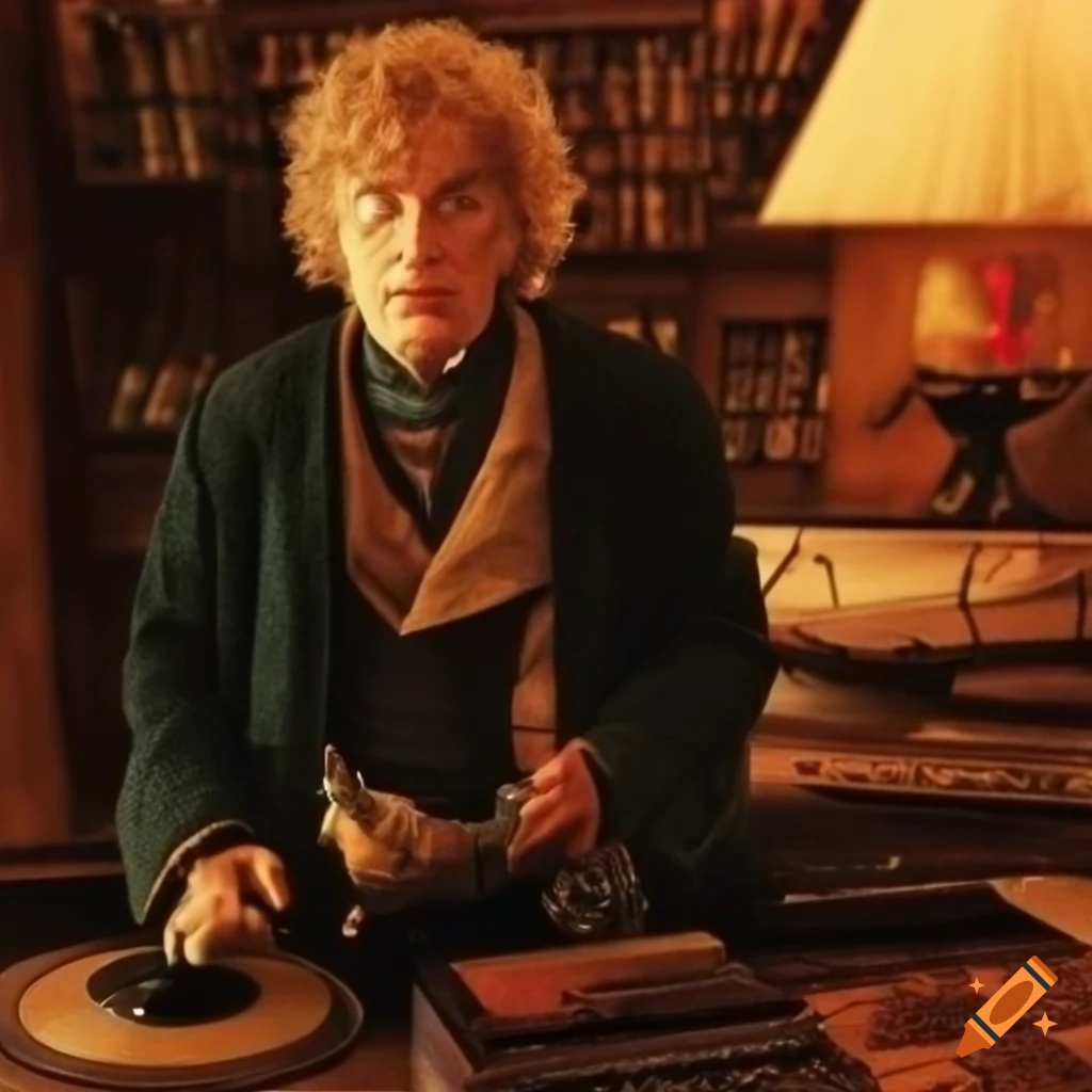 Bilbo and his vinyl collection