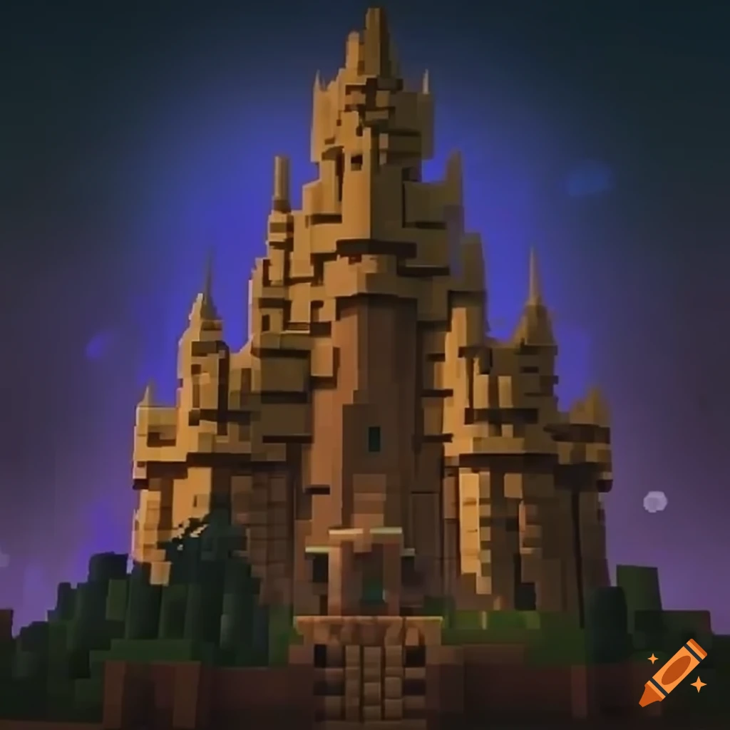 Minecraft kingdom on Craiyon