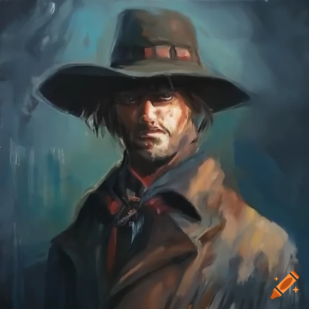 A cowboy hunter from bloodborne on Craiyon