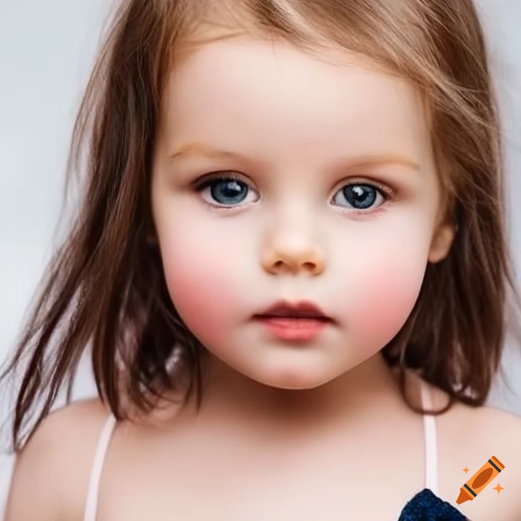 Girl Little Face Stock Foto „Child Face With Wide Opened Mouth