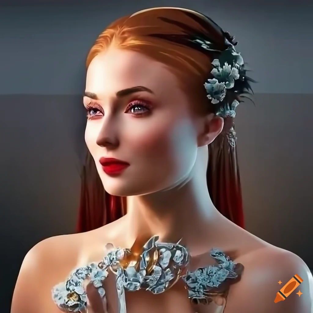 Gorgeous "sansa stark" red lips big eyes in ancient roman bath bathing sweet smile wet, Award ...